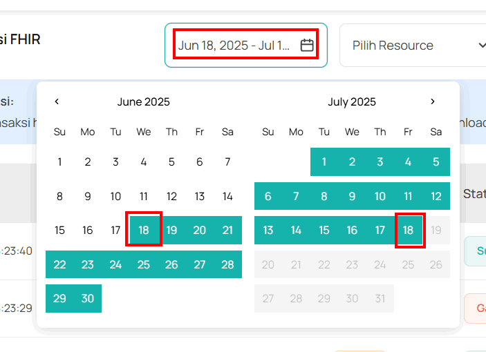 Log Transaksi FHIR | SATUSEHAT Platform